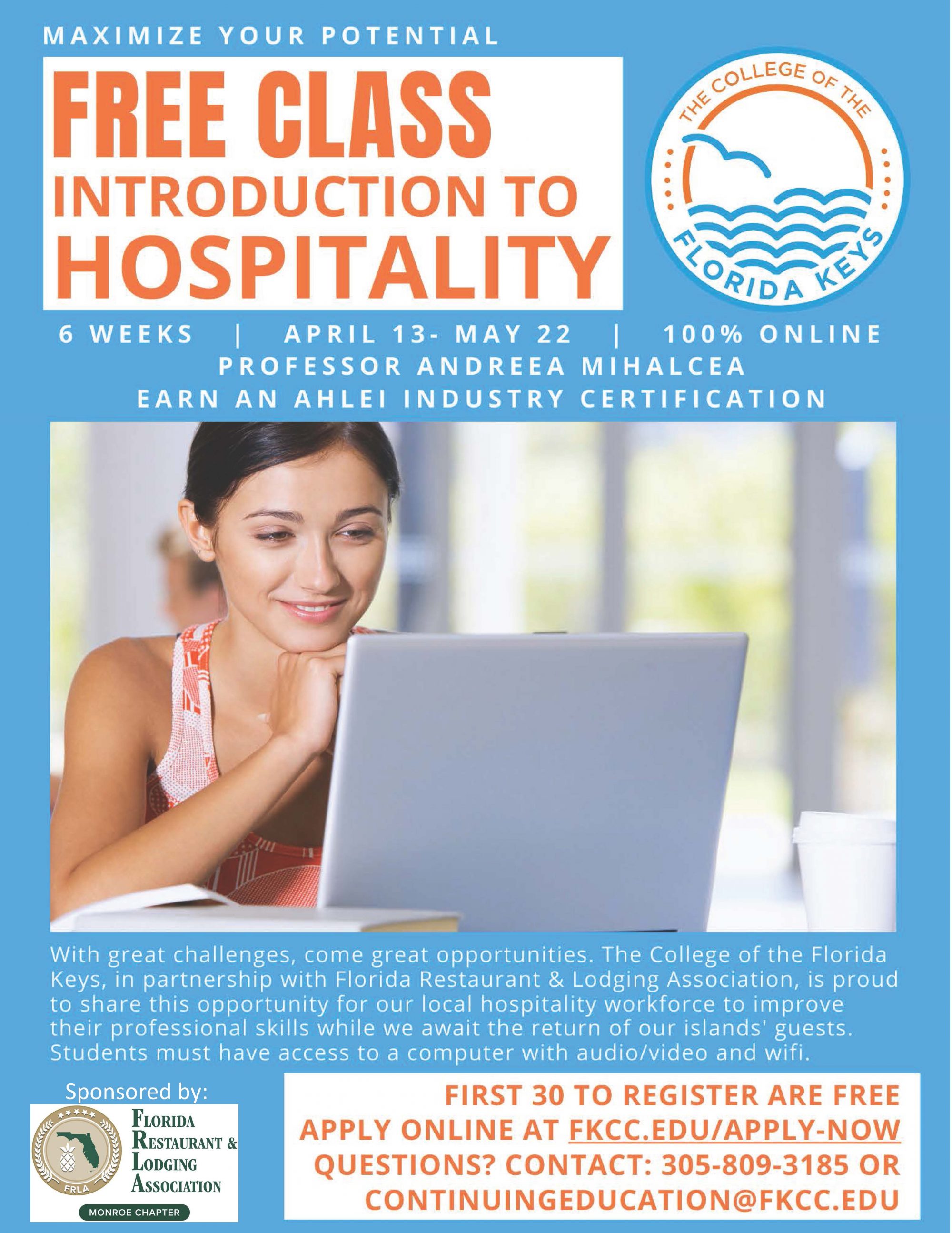 College of the Florida Keys Flyer with FRLA Monroe logo - FRLA